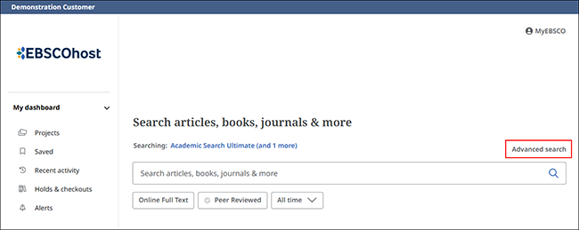 The New Ebscohost Interface Advanced Search 