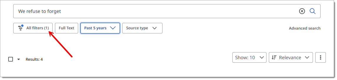 Core Collections - Applying Limiters and Filters to Your Search